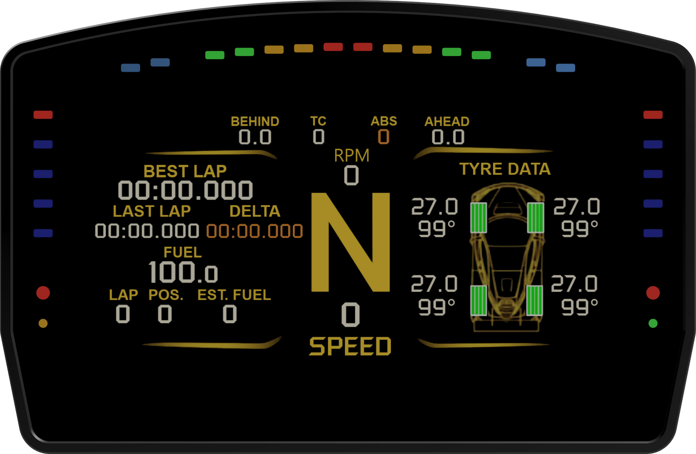 DDU 10.5 Sim Racing 5" Dash Display with LEDs – Sim Racing Addict