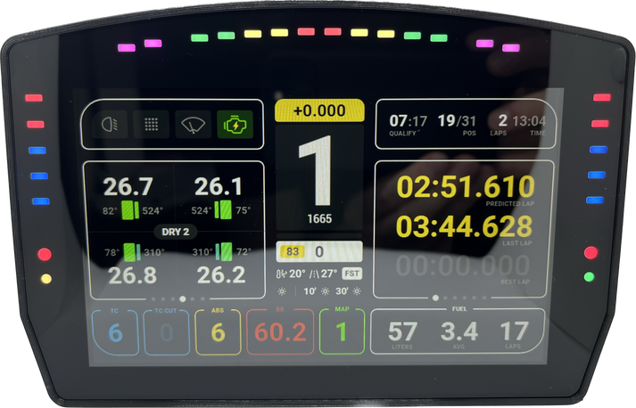 DDU 10.7 6.8" Sim Racing Dash Display with LEDs – Sim Racing Addict